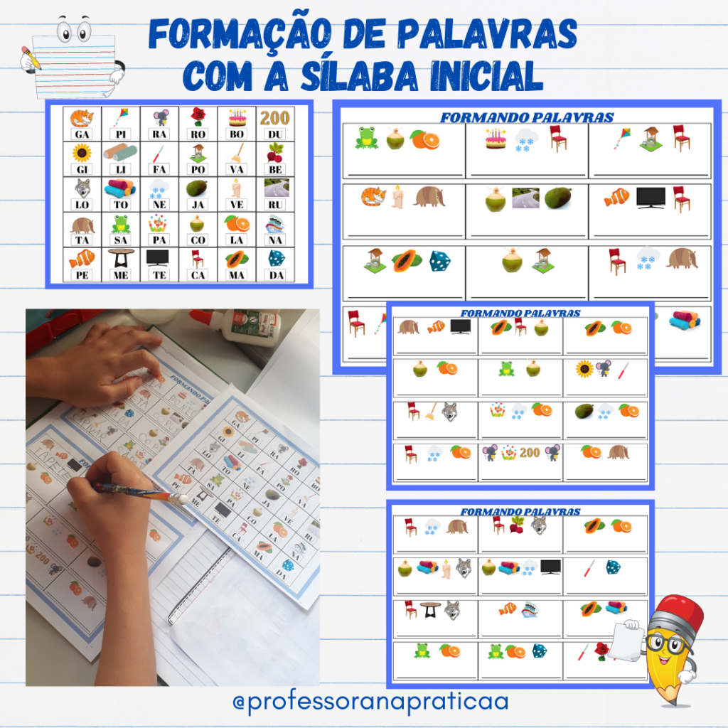 Sílaba inicial e formação de palavras com desenhos - Patrícia da Silva ...