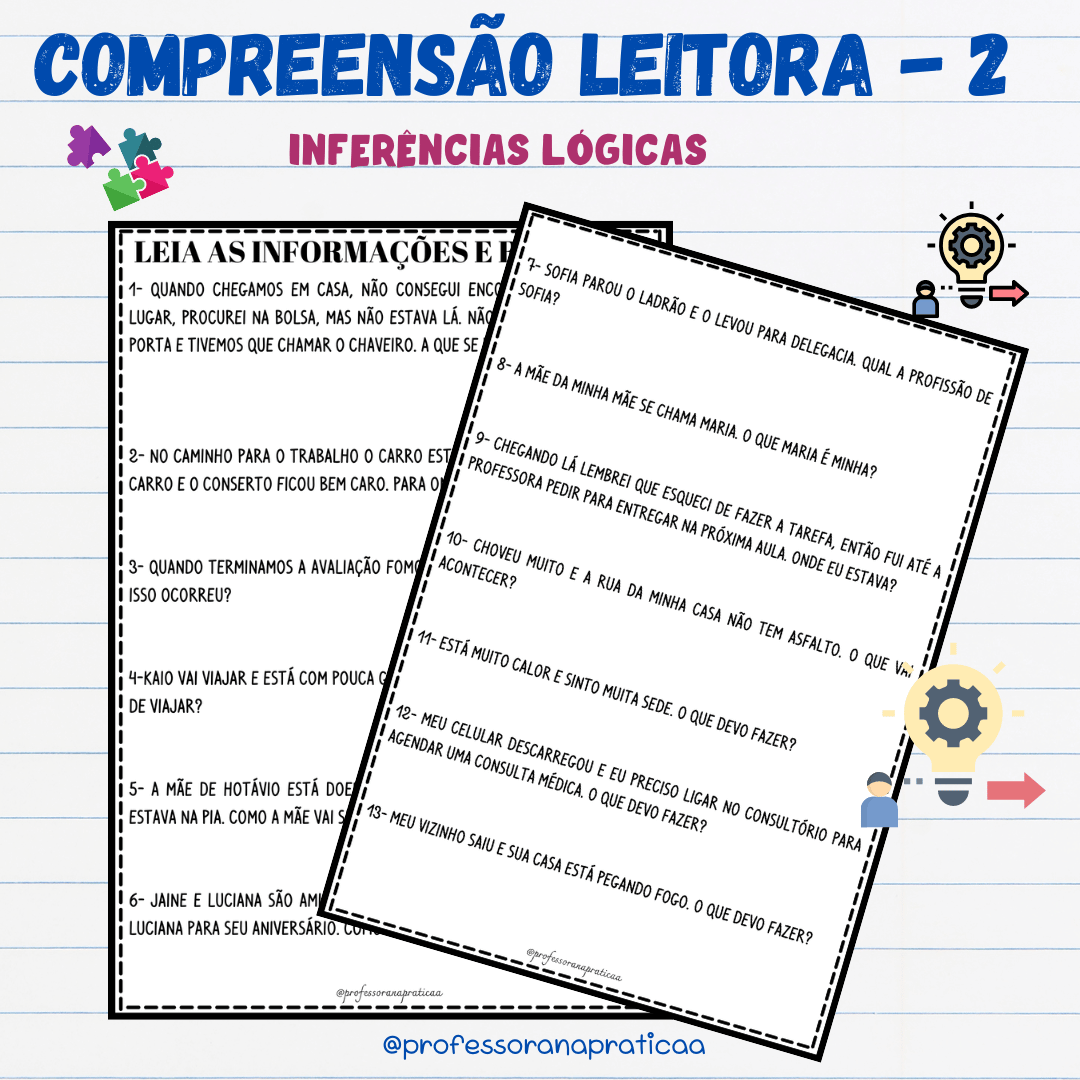 Compreensão leitora 2 - Patrícia da Silva - Professora na pratica