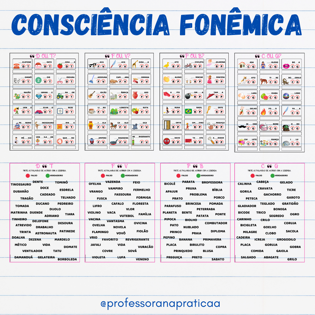 Consciência Fonêmica - Troca de fonemas - Patrícia da Silva ...