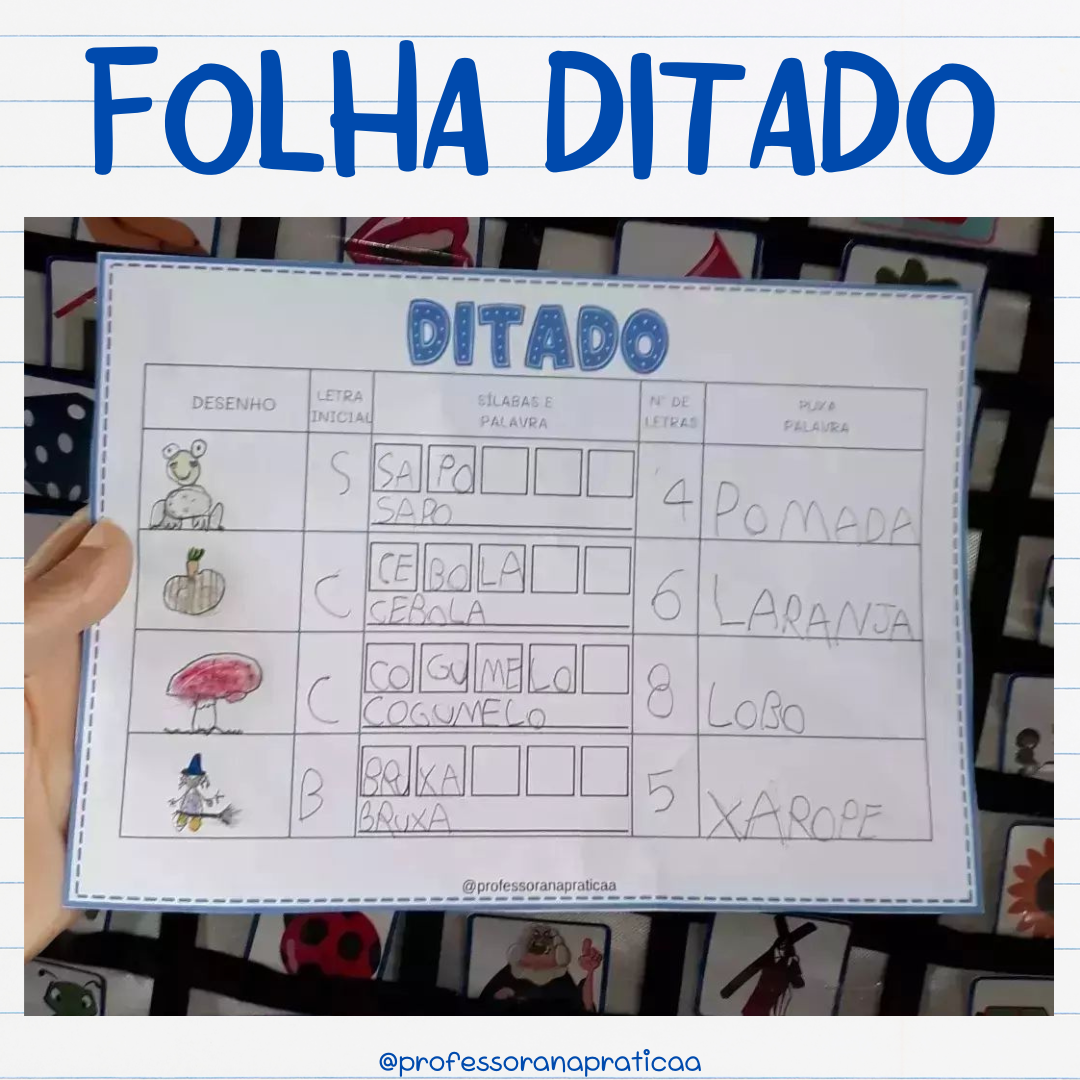 Ditado com desenho - Patrícia da Silva - Professora na pratica
