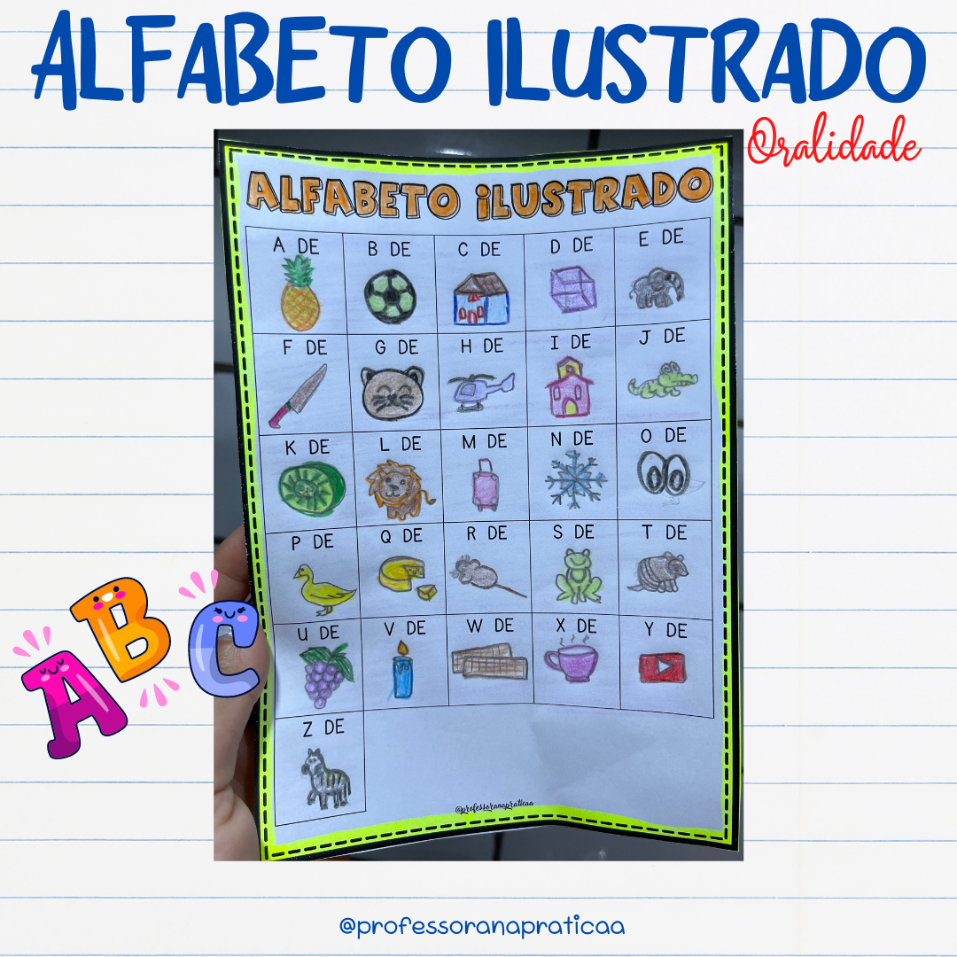 Alfabeto Ilustrado - Patrícia da Silva - Professora na pratica