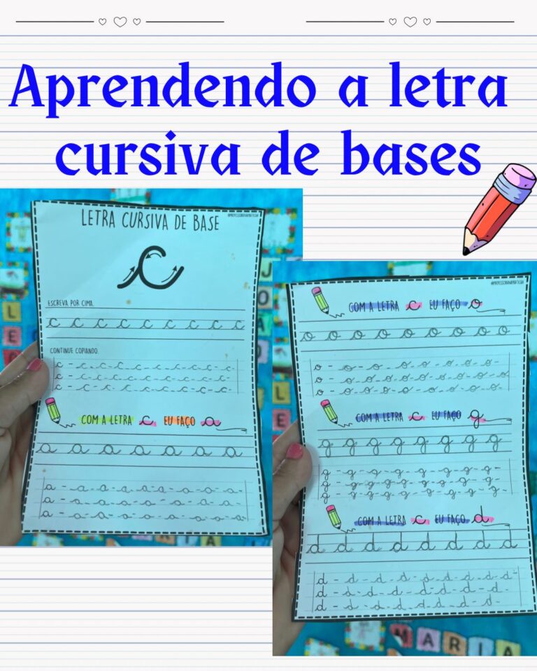 Letra cursiva de bases - Patrícia da Silva - Professora na pratica