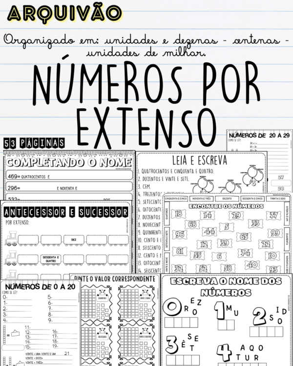 Números por extenso - Patrícia da Silva - Professora na pratica